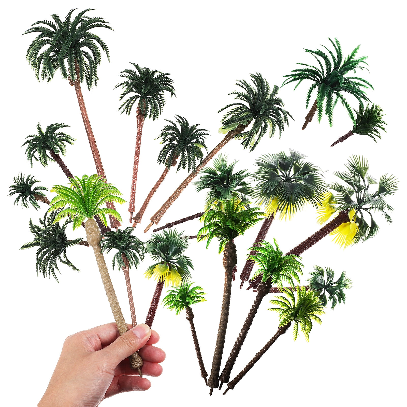 Mixtlocalior 19Pcs Miniature Palm Trees Fake Plastic Trees Cupcake ...
