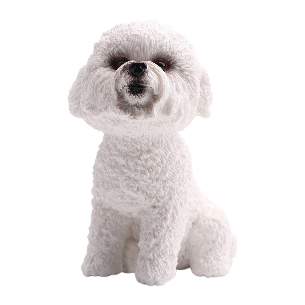 Mixtlocalior 1pc Mini Poodle Figure Realistic Solid Adorable Pet Dog ...