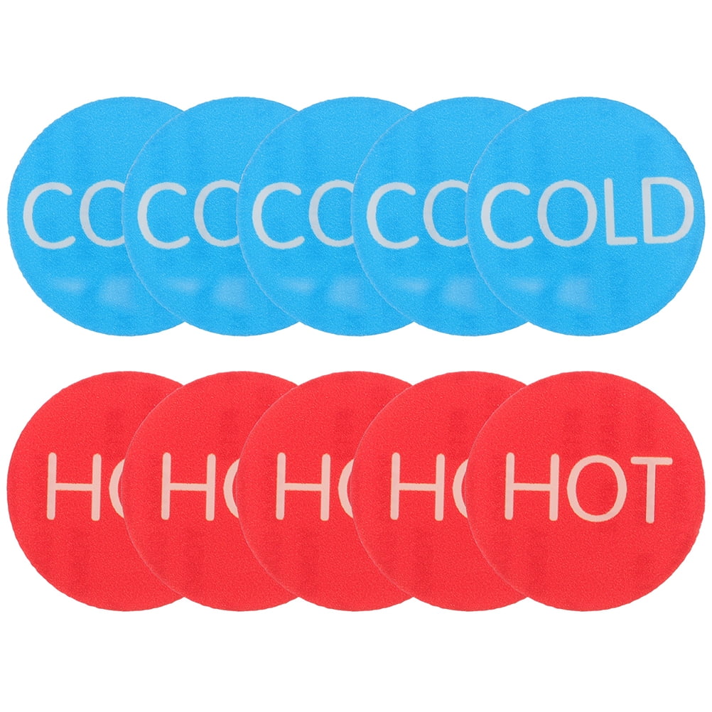 Mixtlocalior 20pcs Self-adhesive Hot And Cold Water Sign Sticker Hotel ...
