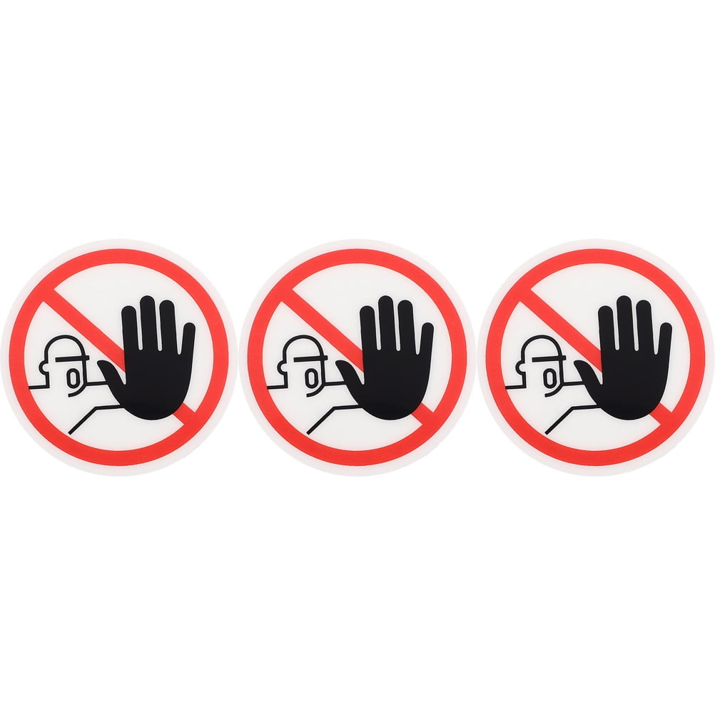 Mixtlocalior 3pcs Do Not Touch Sticker Do Not Use Hand Signs Self ...