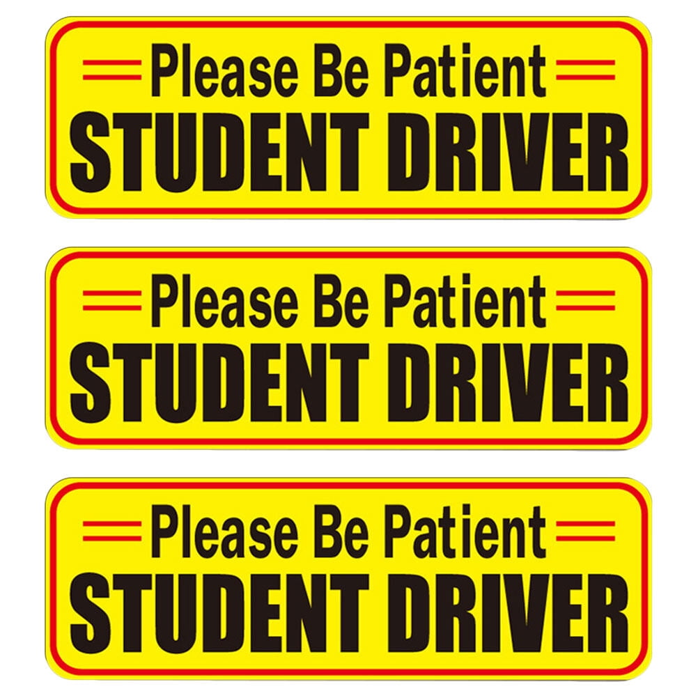 Mixtlocalior 3pcs PVC Student Driver Sticker Student Driver Reflective ...