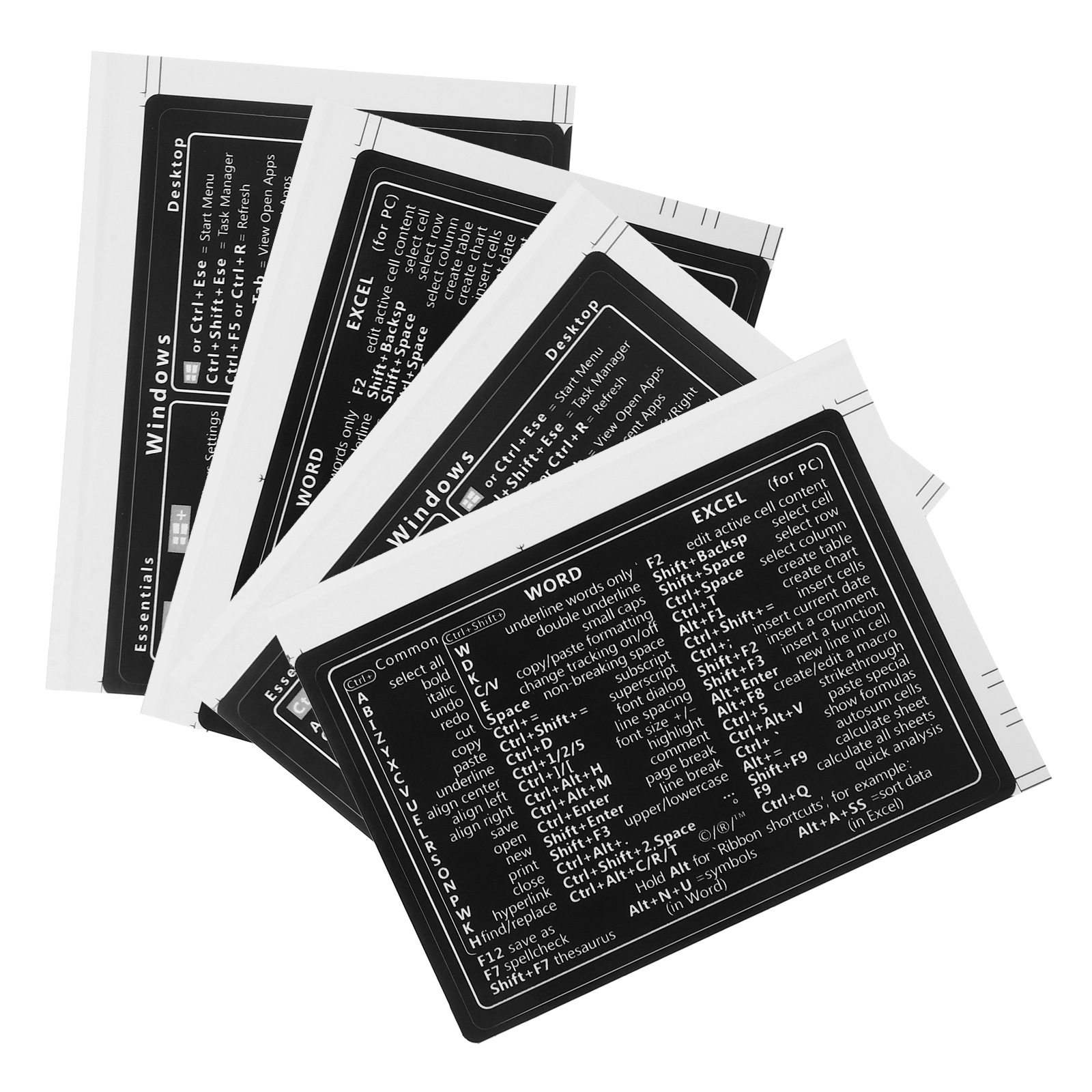 Mixtlocalior 4 Sheets of Laptop Shortcut Decals Shortcut Sticker Sheet ...