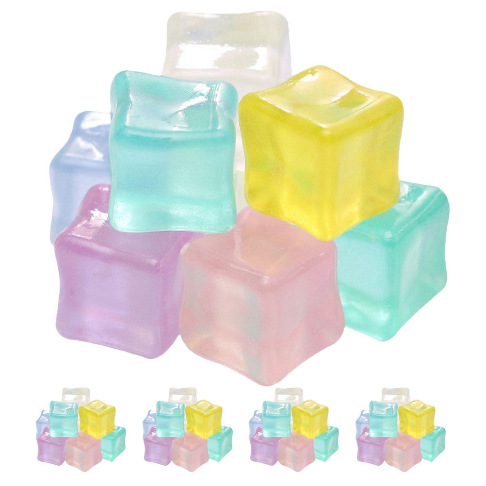 Mixtlocalior 40pcs Artificial Fake for Drinks, Simulated Clear Props ...