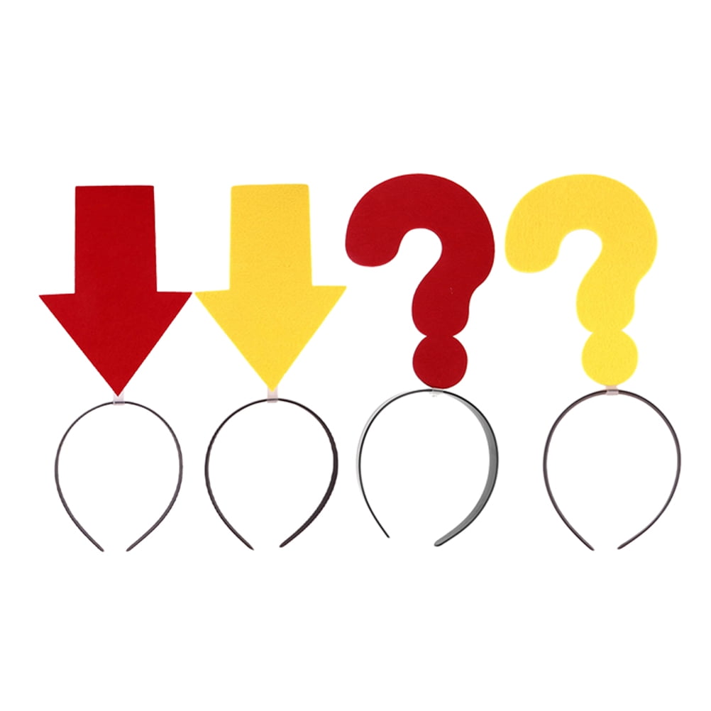 Mixtlocalior 4pcs Funny Symbol Headbands Yellow Arrow Headband Game ...