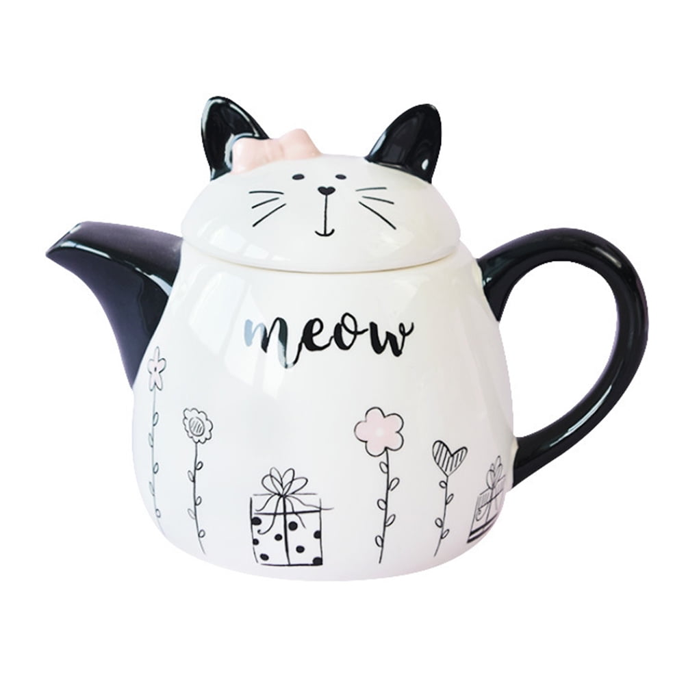 LIFKOME Minimalist Fashion Ceramic Teapot In White 1Pack 7.4X5.2X4.6In ...