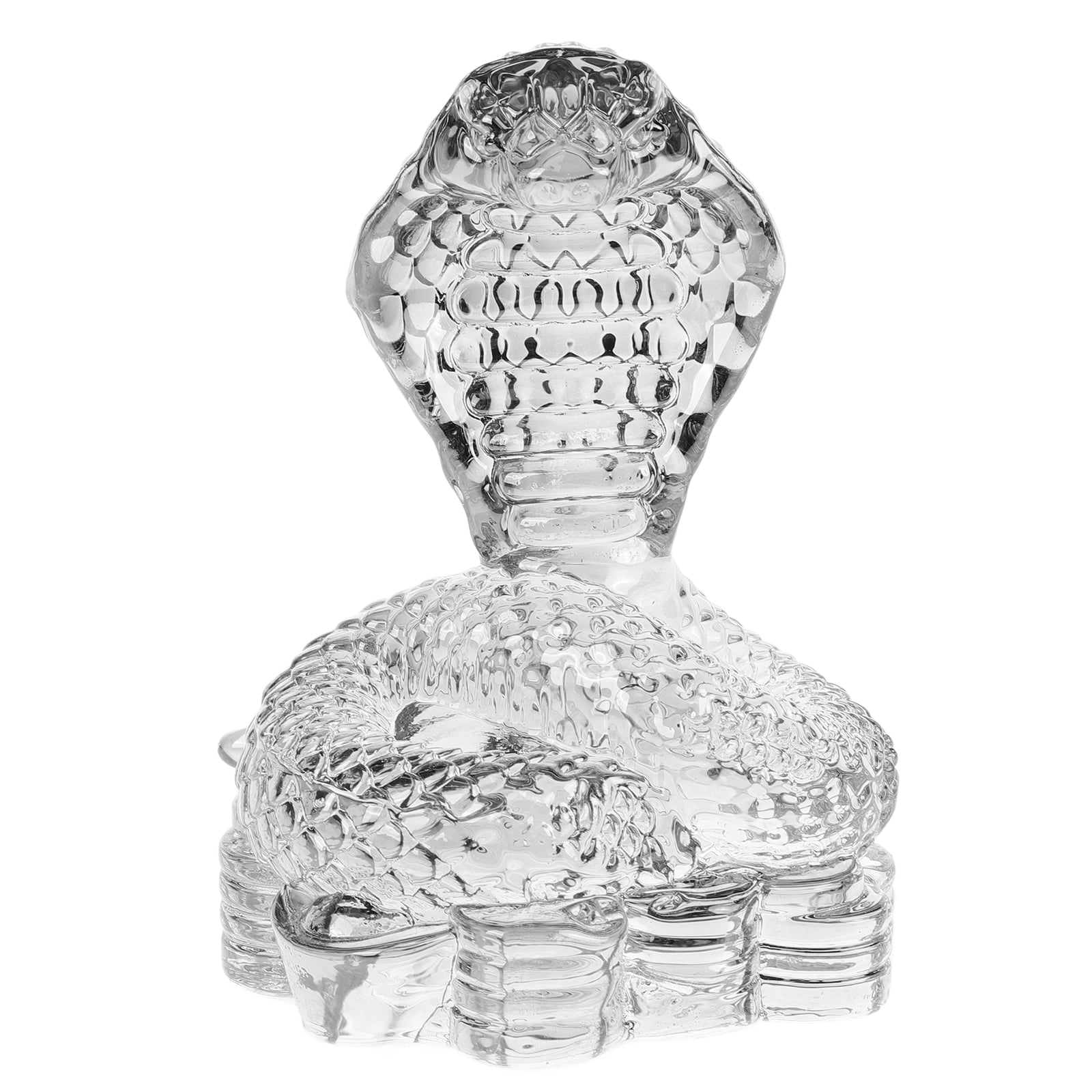 MLINS Light Grey Crystal Snake Figurine for Decor Exquisite ...