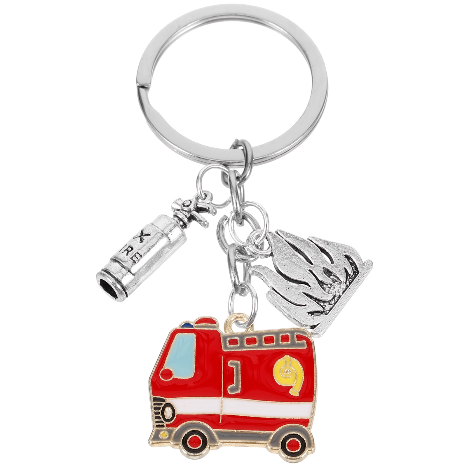 Mixtlocalior Firefighter Keychain Fireman Keyring Firefighter Bag ...