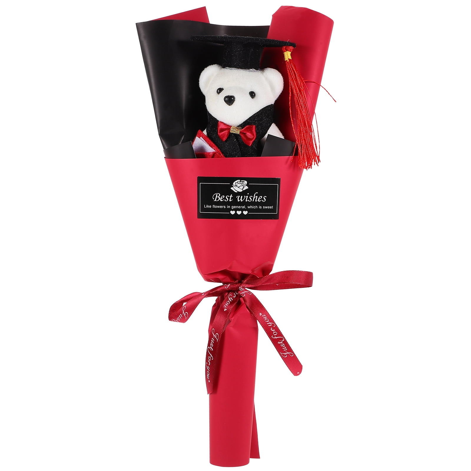 Mixtlocalior Graduation Artificial Flower Bouquet Mini Plush Graduation ...