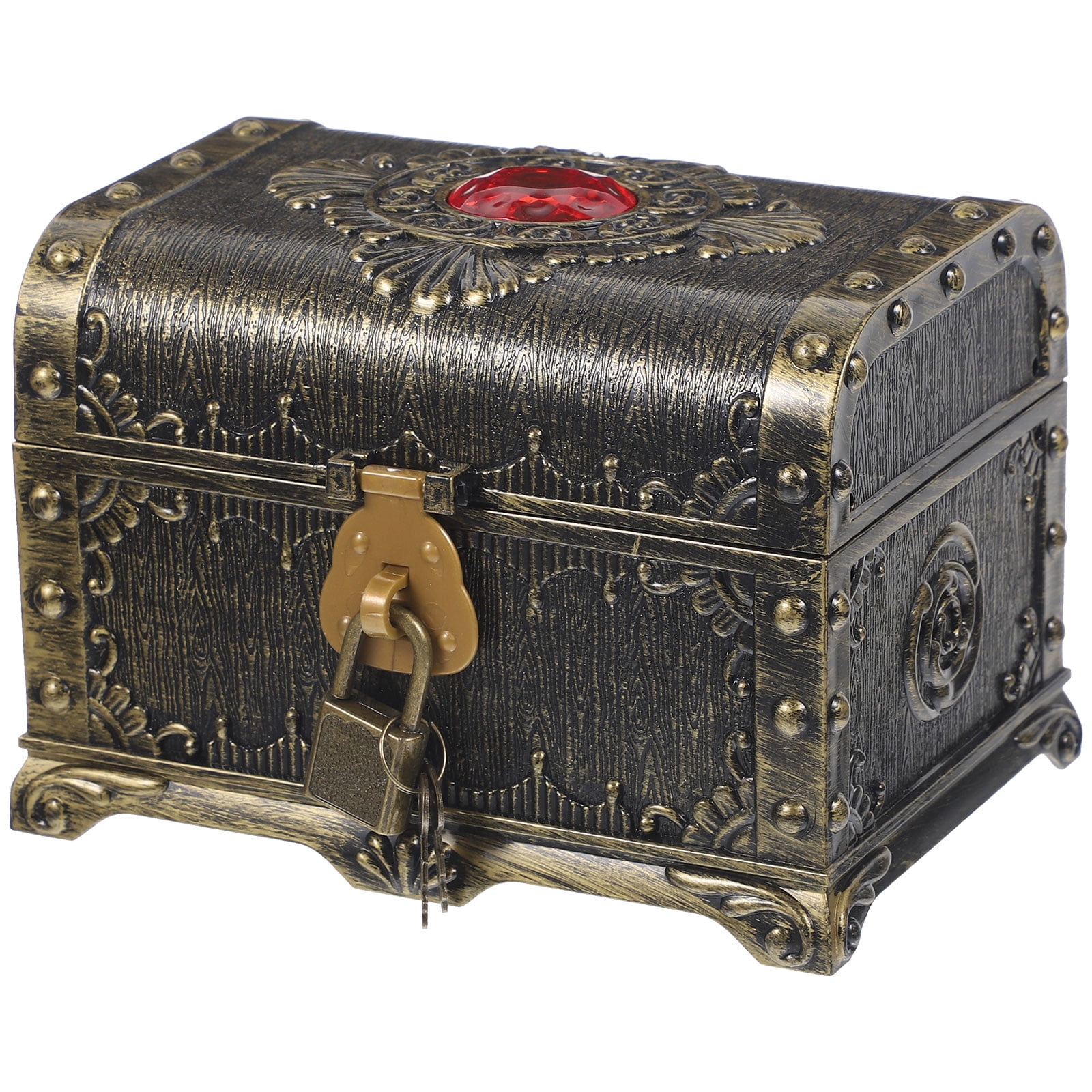Mixtlocalior Plastic Vintage Treasure Chest Box Treasure Chest Pirate ...