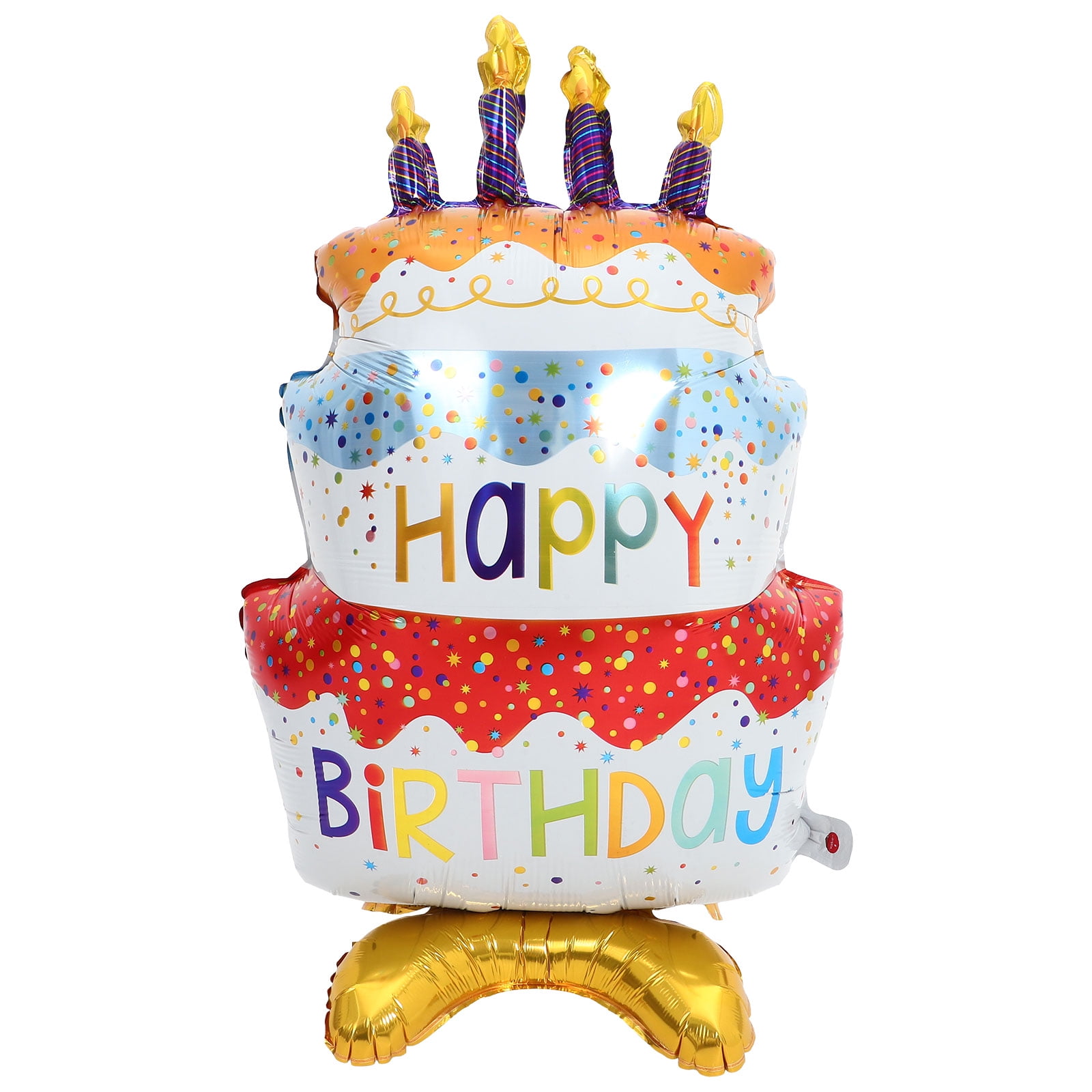 Mixtlocalior Standing Happy Birthday Cake Balloon Birthday Party ...