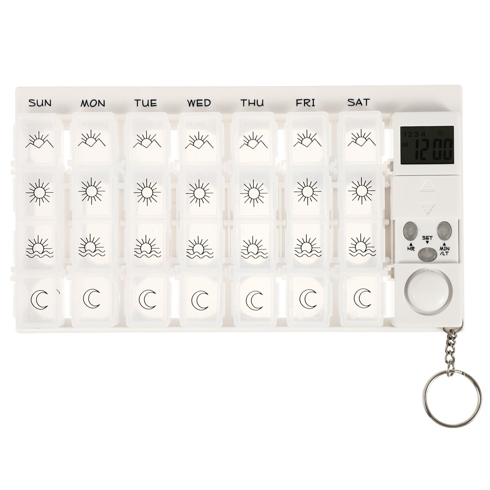 Mixtlocalior Weekly Digital Pill Organizer 7 Days 28 Compartments ...