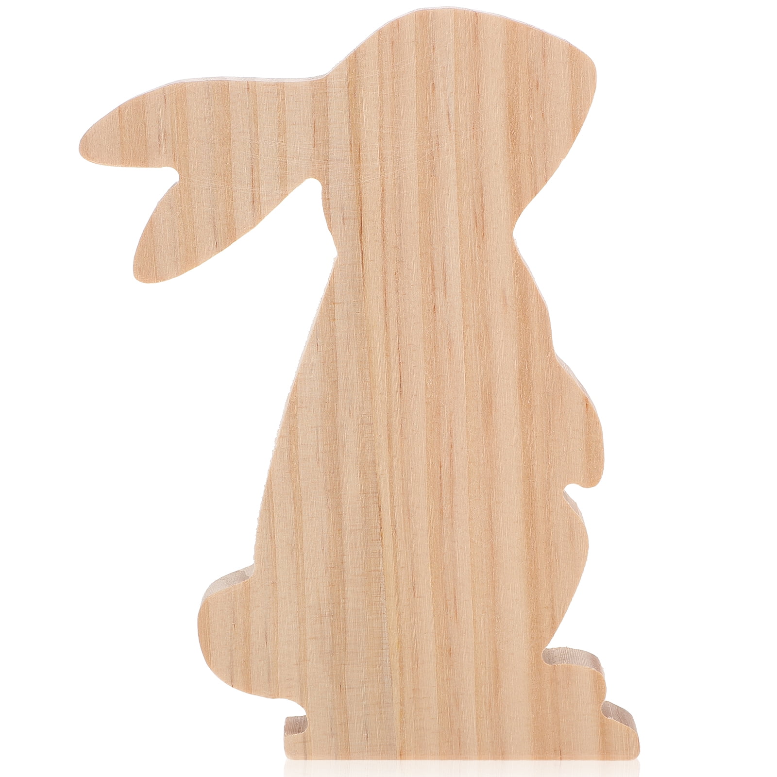 Mixtlocalior Wood Bunny Decor Easter Rabbit Craft Easter Wooden Bunny ...