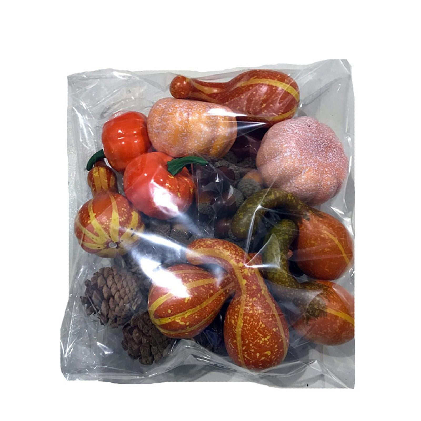 Mixture of Artificial Pumpkins, Lifelike Maple Leaves, Realistic Acorn ...