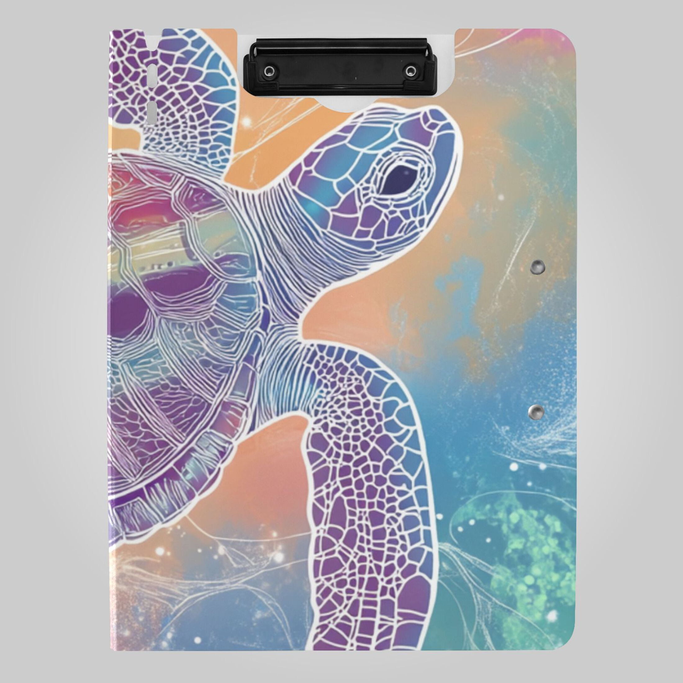 Mixture Colored Sea Turtle Foldable Binder Folder Clipboard with Pen ...