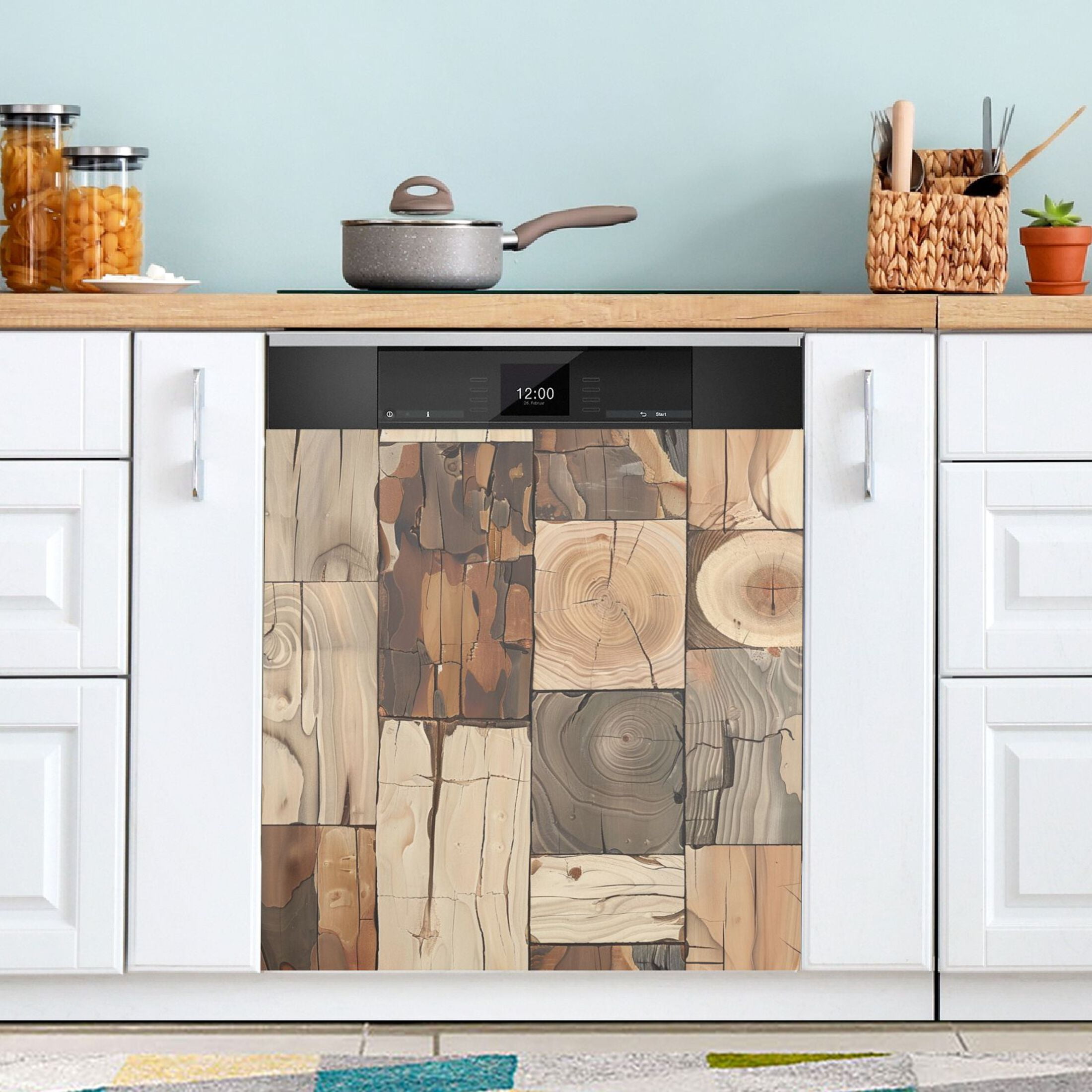 Mixture Wood Grain Dishwasher Magnet Refrigerator Magnetic Cover ...