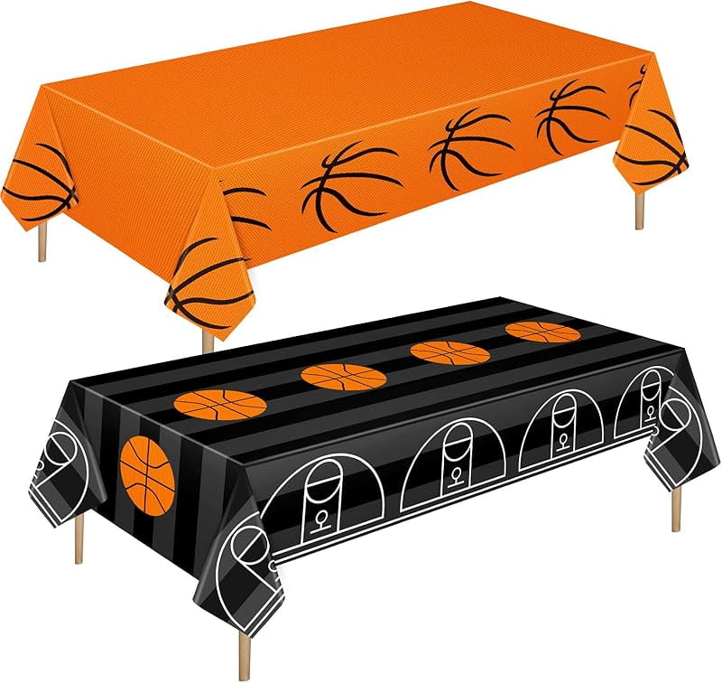 Mixweer Basketball Plastic Tablecloth Basketball Party Disposable Table ...