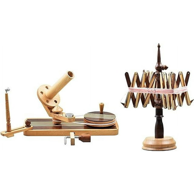 Mixwood Set of Both Wool Winder Wooden Yarn Winder Wooden Ball Winder ...