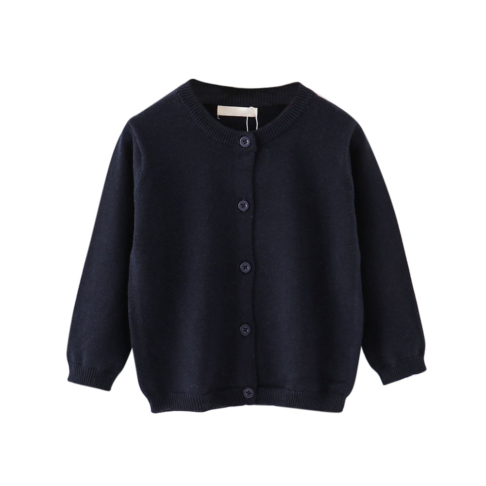 Miyanuby Baby Girls Cotton Cardigan Long Sleeve Kid Button Sweater Girl ...
