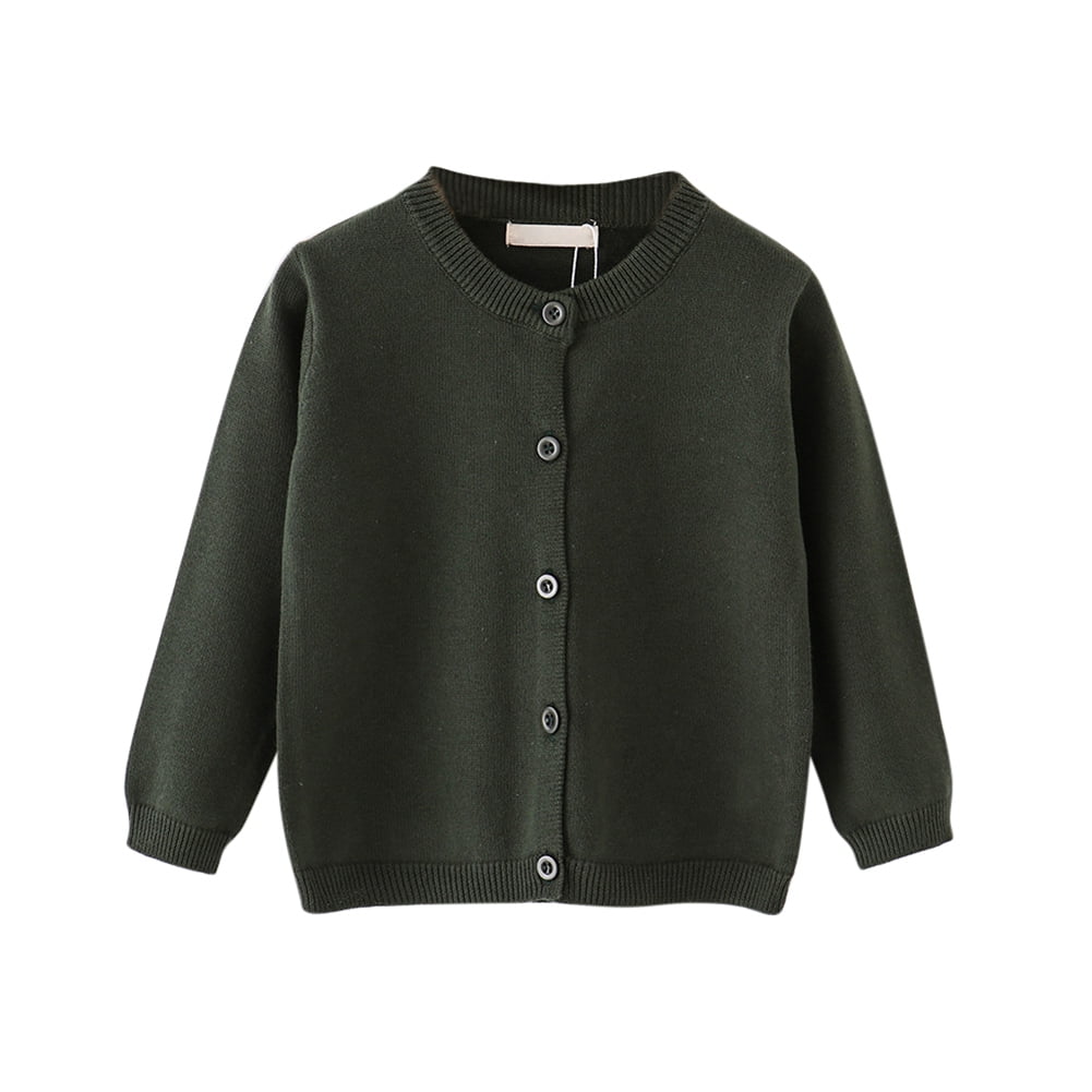 Miyanuby Baby Girls Cotton Cardigan Long Sleeve Kid Button Sweater Girl ...