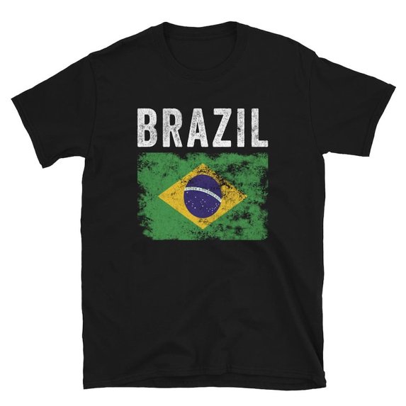 MiyazakiLy Brazil Flag Distressed - Brazilian Flag T-Shirt - Walmart.com
