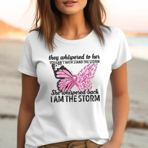 MiyazakiLy Breast Cancer Awareness tshirt, Women's breast cancer shirt ...