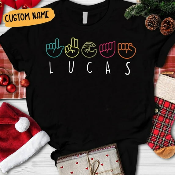 MiyazakiLy Custom Name Hand Sign Language T-Shirt, Filipino Sign ...