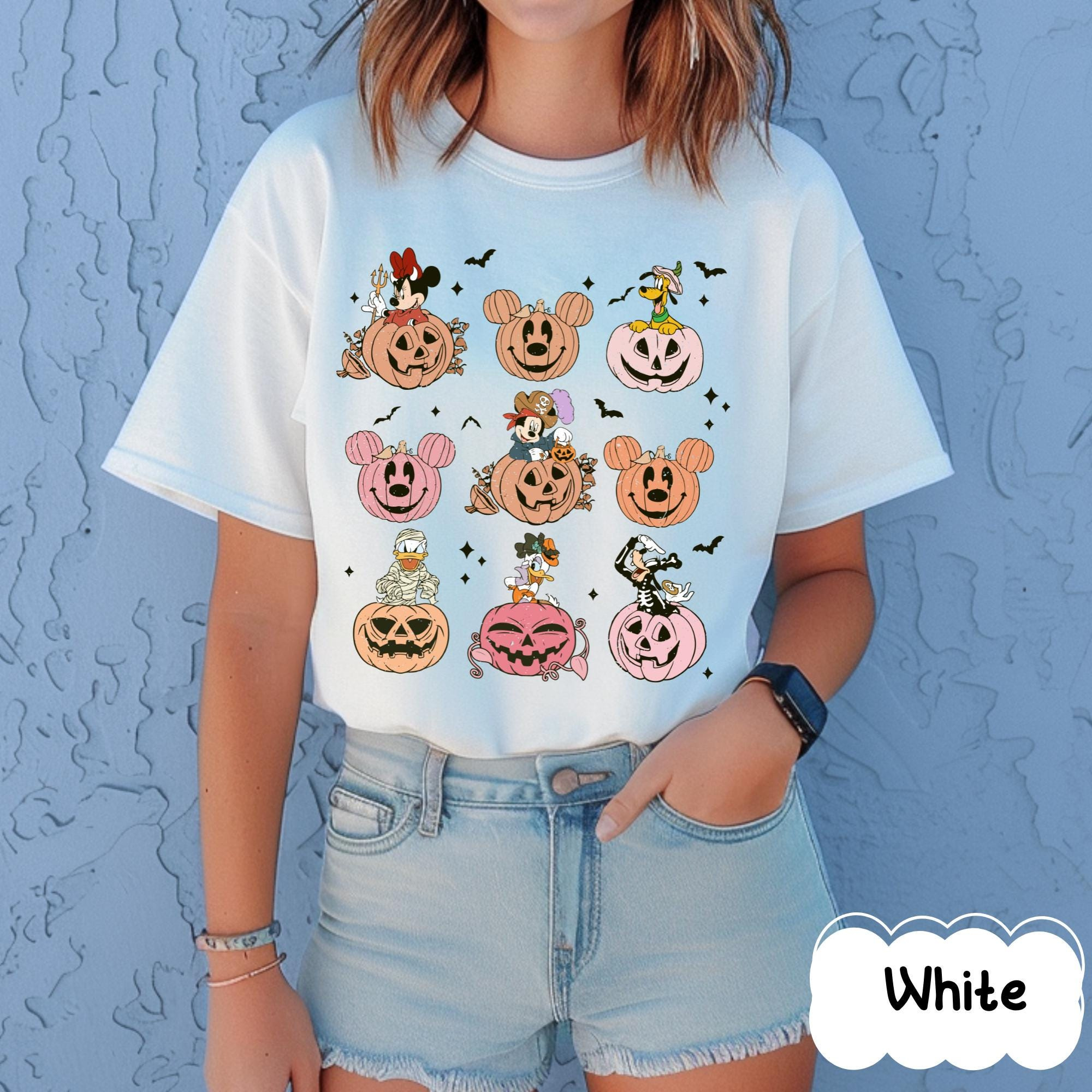 MiyazakiLy Disney Halloween Shirt, Mickey Pumpkin Costume Shirt, Minnie ...