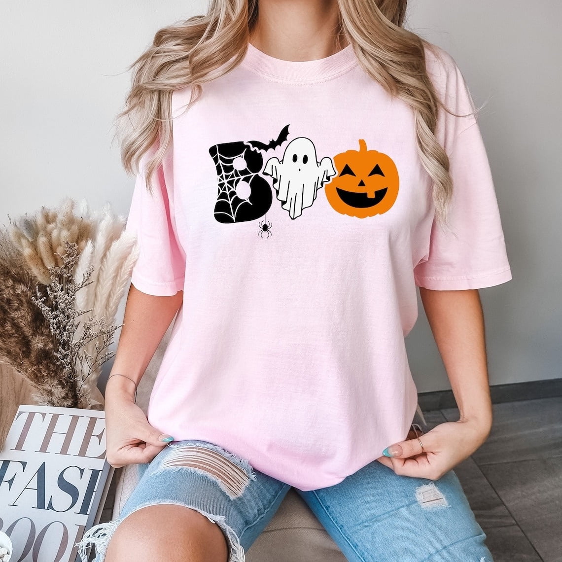 MiyazakiLy Halloween Boo Shirt, Ghost Pumpkin Top, Spooky Season Outfit ...