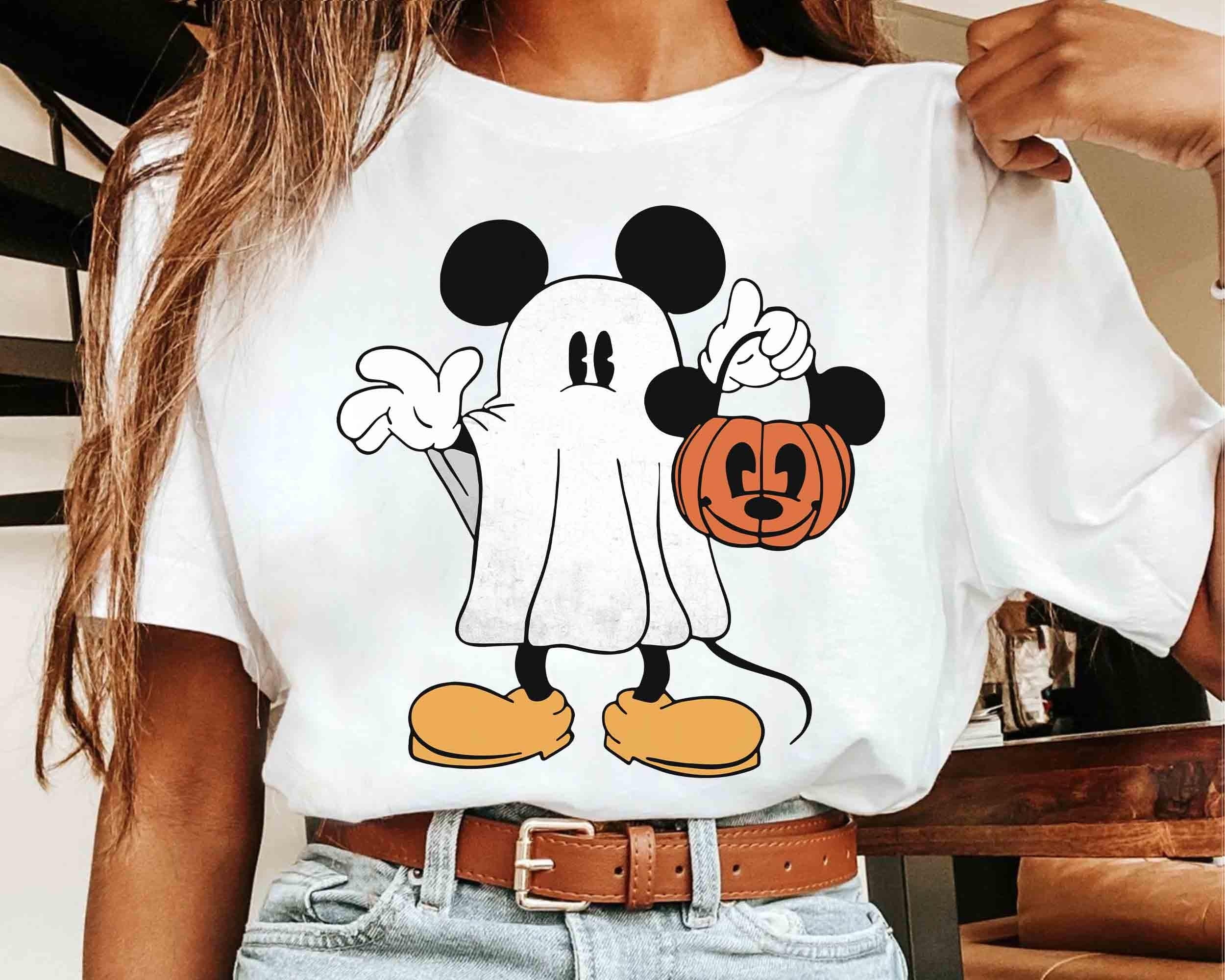 MiyazakiLy Retro Mickey Mouse Ghost Halloween Shirt, Mickey Boo Too You ...