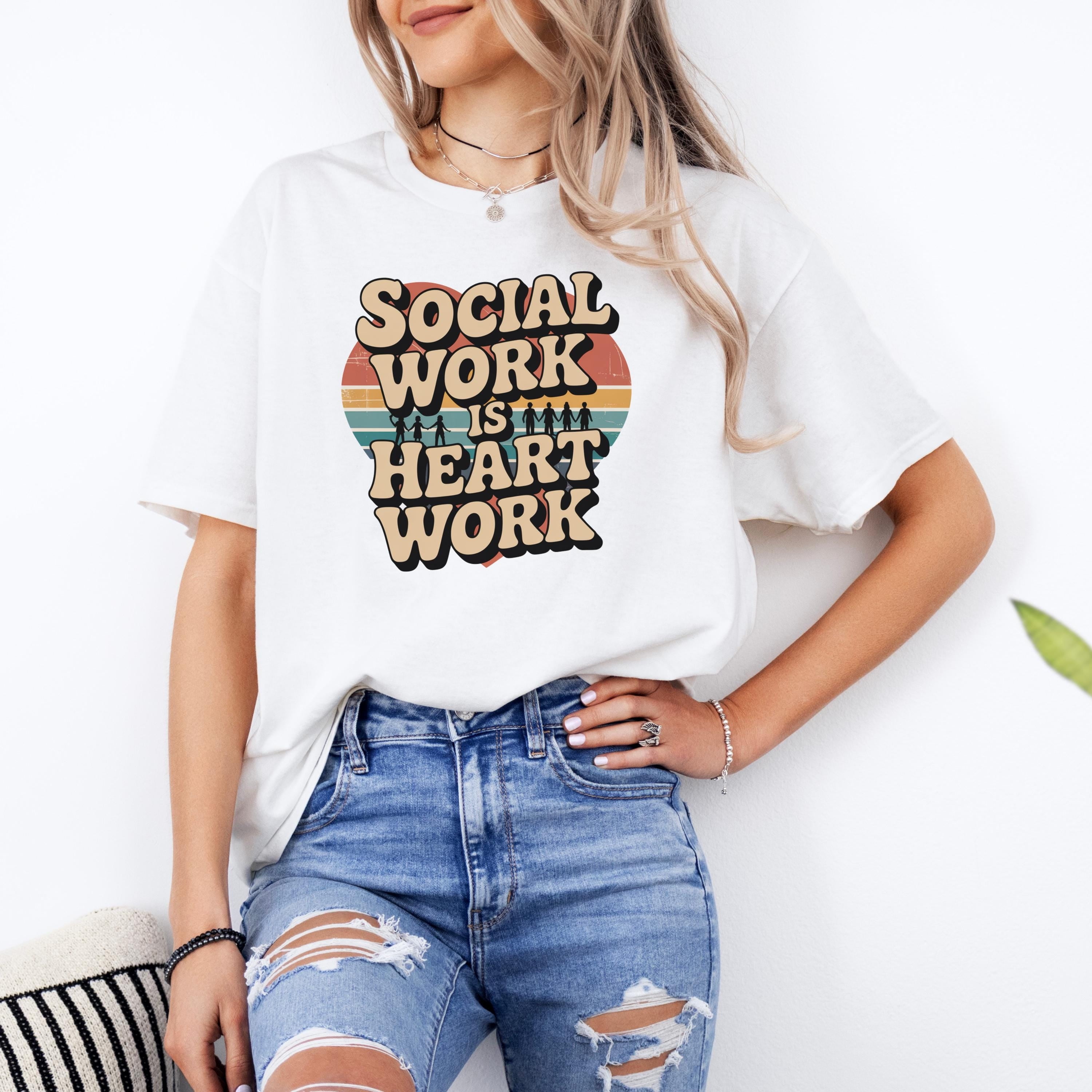 MiyazakiLy Social Work Is Heart Work Shirt – Thoughtful Gift for Social ...