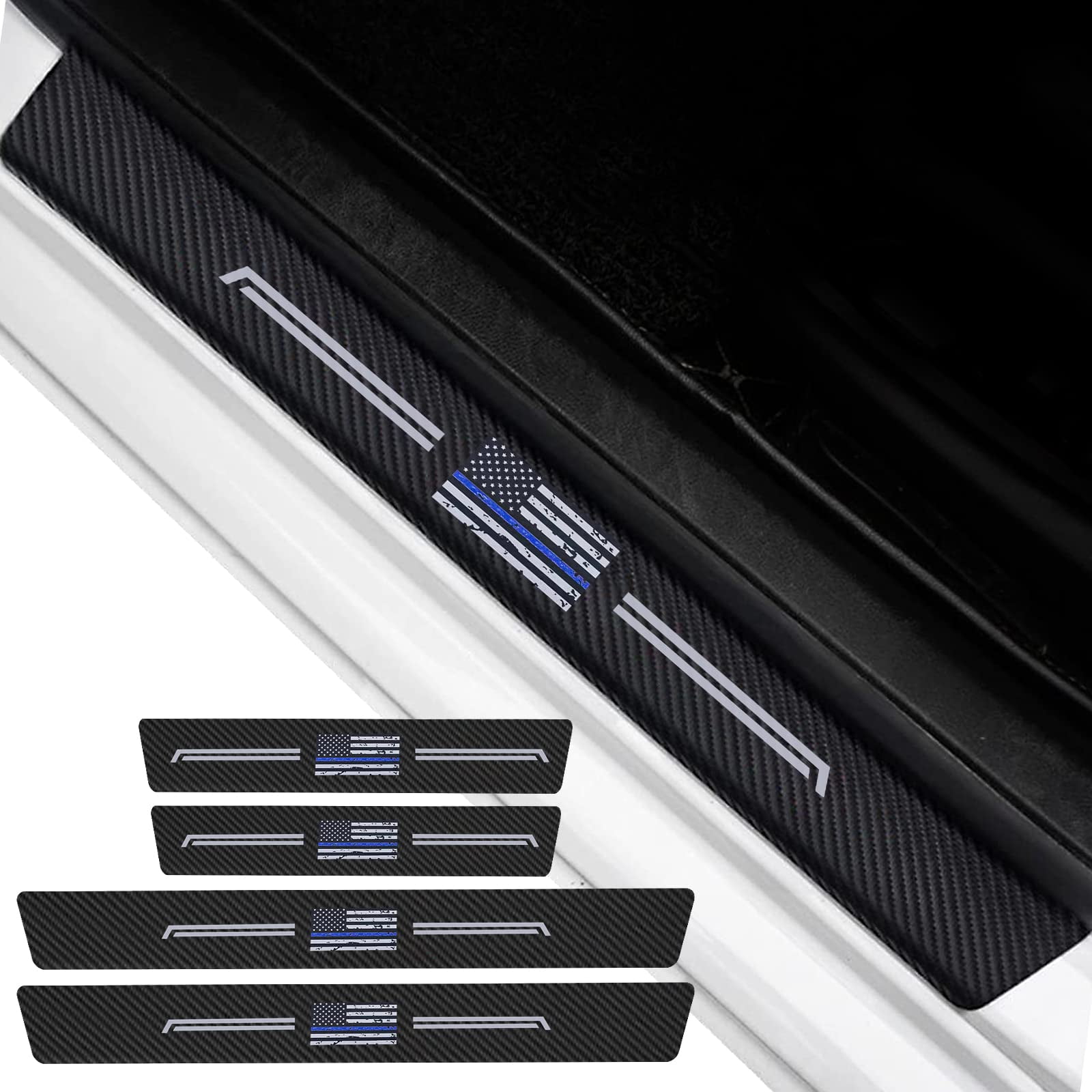 Miytsya Pack-4 Car Door CM31 Protector Carbon Fiber Leather Tape Car ...