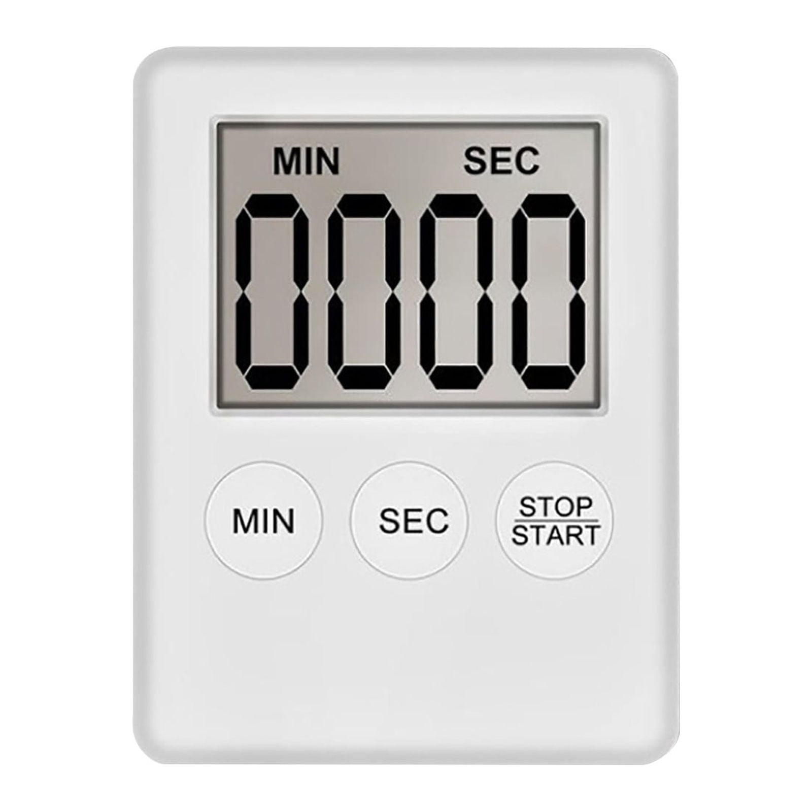 Miyuadkai Alarm Clock Large Digital Lcd Kitchen Cooking Timer Count-Down Up Clock Alarm White ...