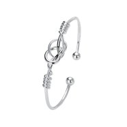 Willstar Adjustable Bangle Plating 925 Silver Bracelet Ladies Jewellery ...