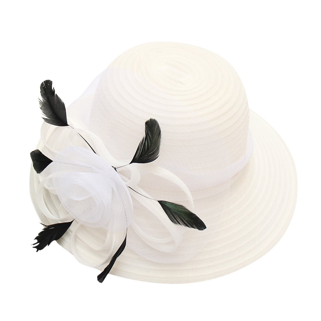 Miyuadkai Caps Women's Daily Cap Fascinator Bridal Tea Party Wedding ...