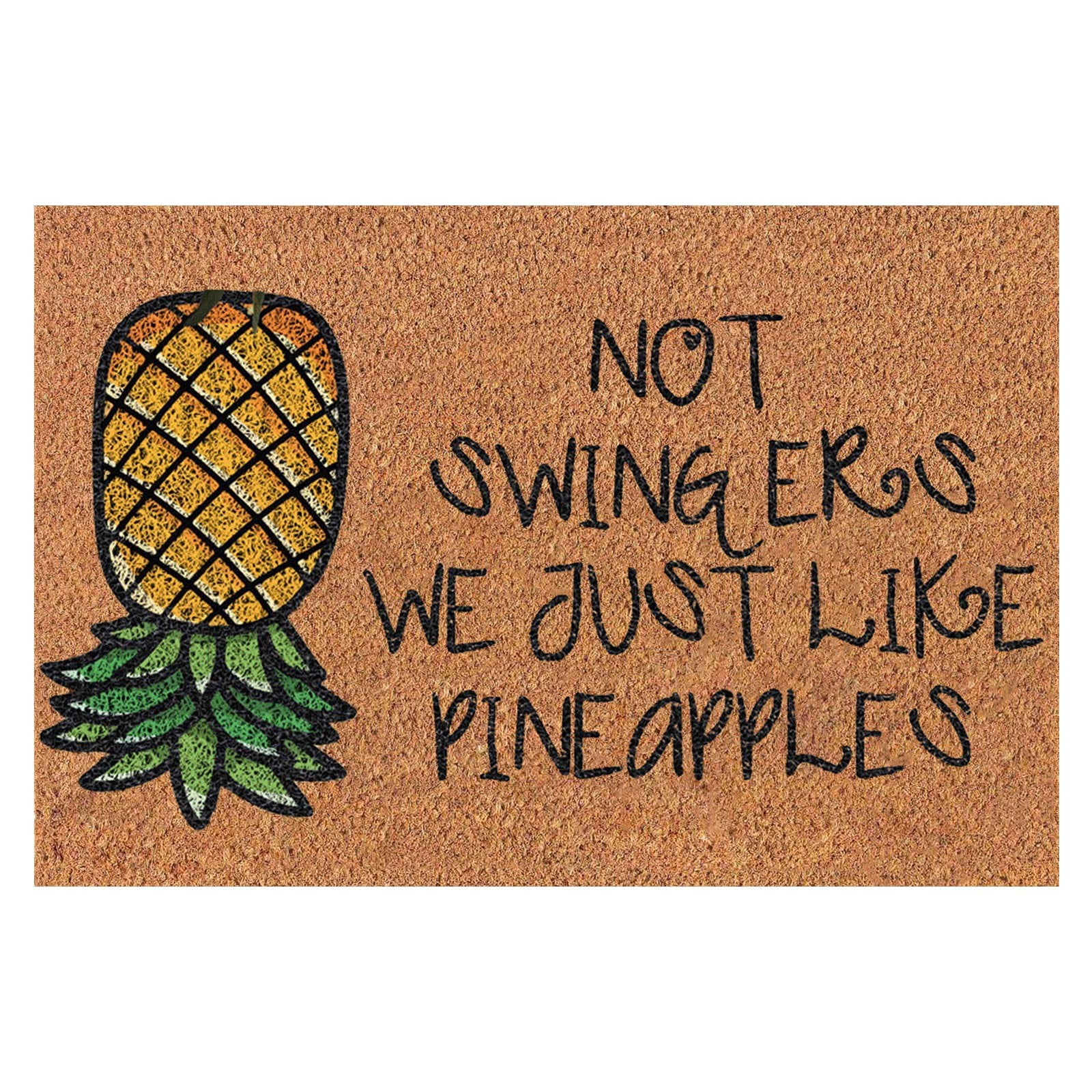 Miyuadkai Carpet Fun Pineapple Letter Printed Door Mat Slip Dirty Door ...