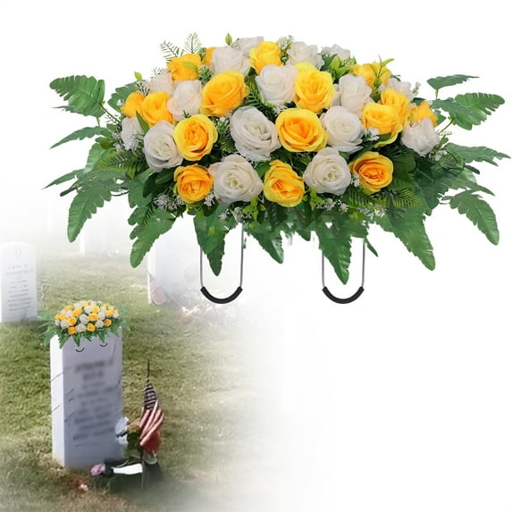 Miyuadkai Claerance! Artificial Funeral Flower Arrangement - Elegant ...
