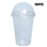 20 oz Clear Plastic Cups with Lids Disposable, Togo Drinking Cup with ...