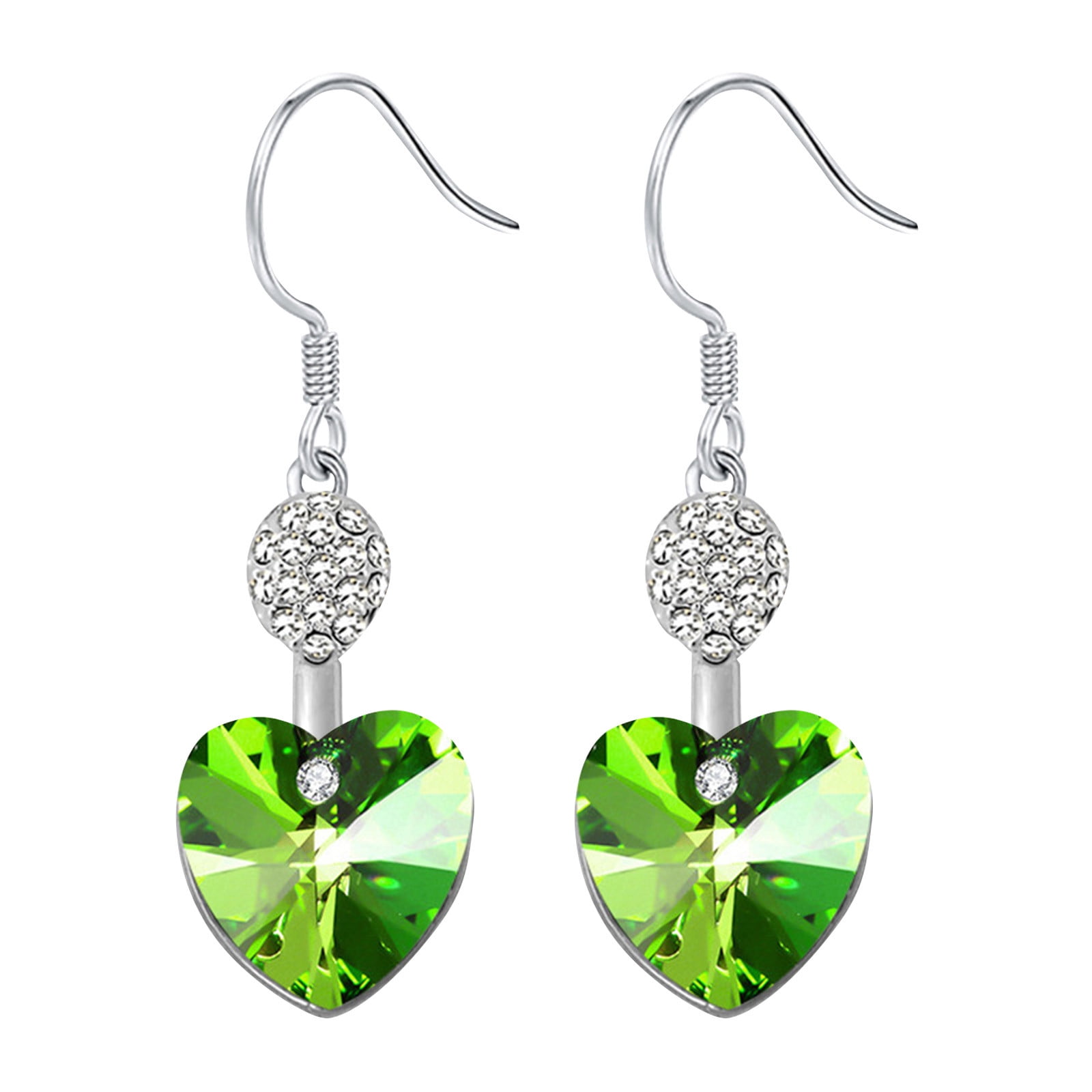 Miyuadkai Earrings Love Zircon Geometric Jewelry Stud Earrings Diamond ...
