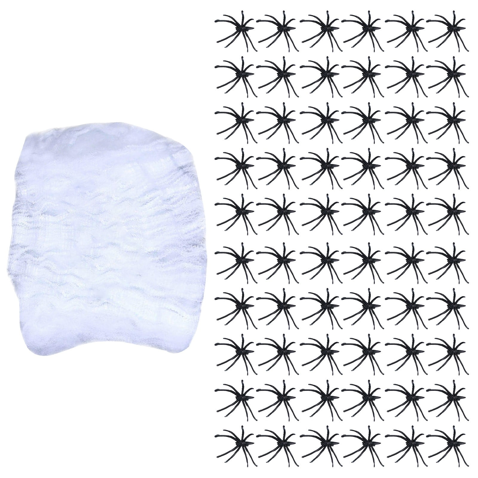Miyuadkai Halloween Spider Web Cotton with 60 Spiders, Realistic ...