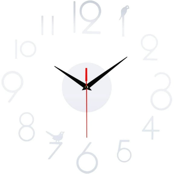 DIY Giant Wall Clocks Simple Modern Design DIY 3D Mirror Effect Large ...