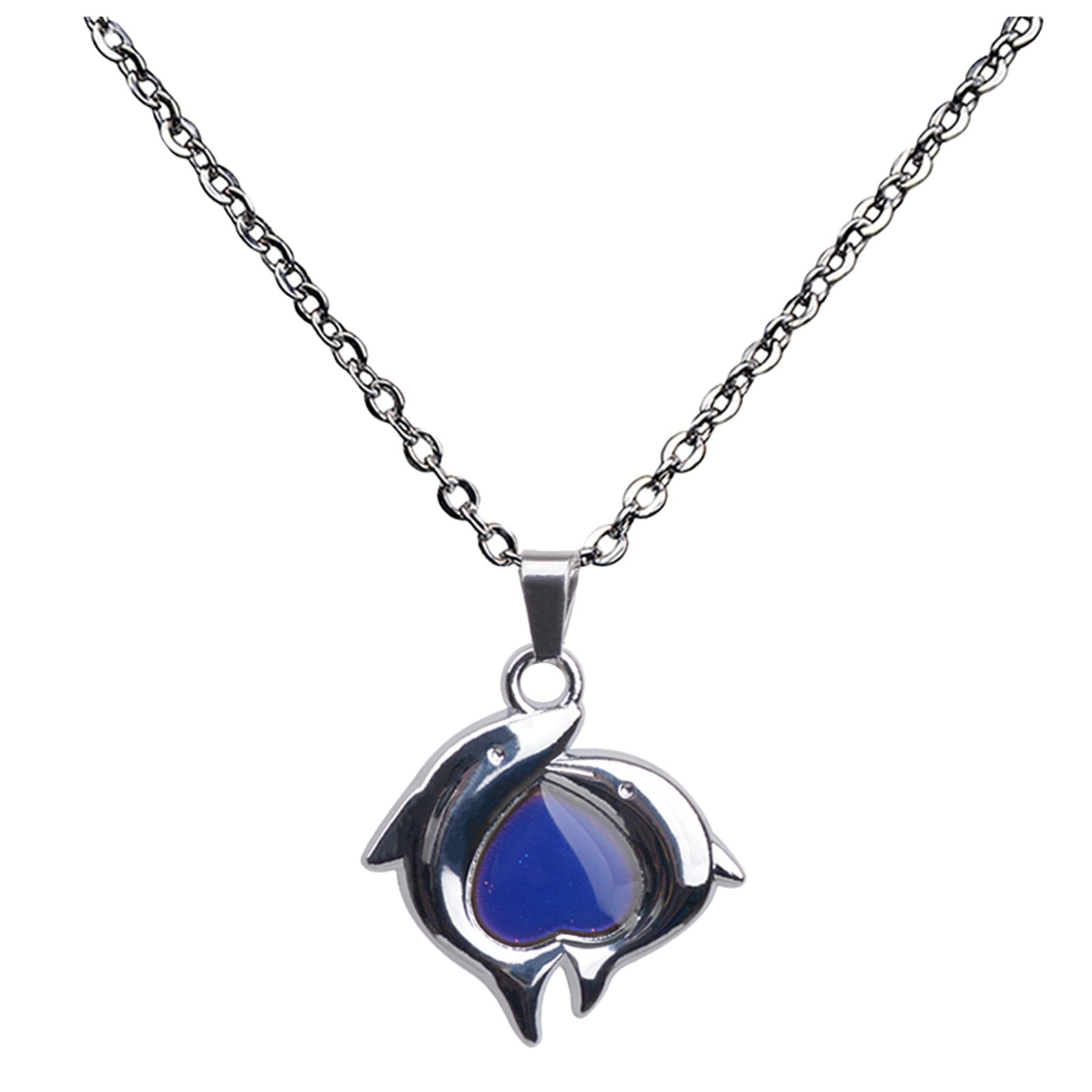 Miyuadkai Necklaces Charm Personalized Double Dolphin Temperature ...