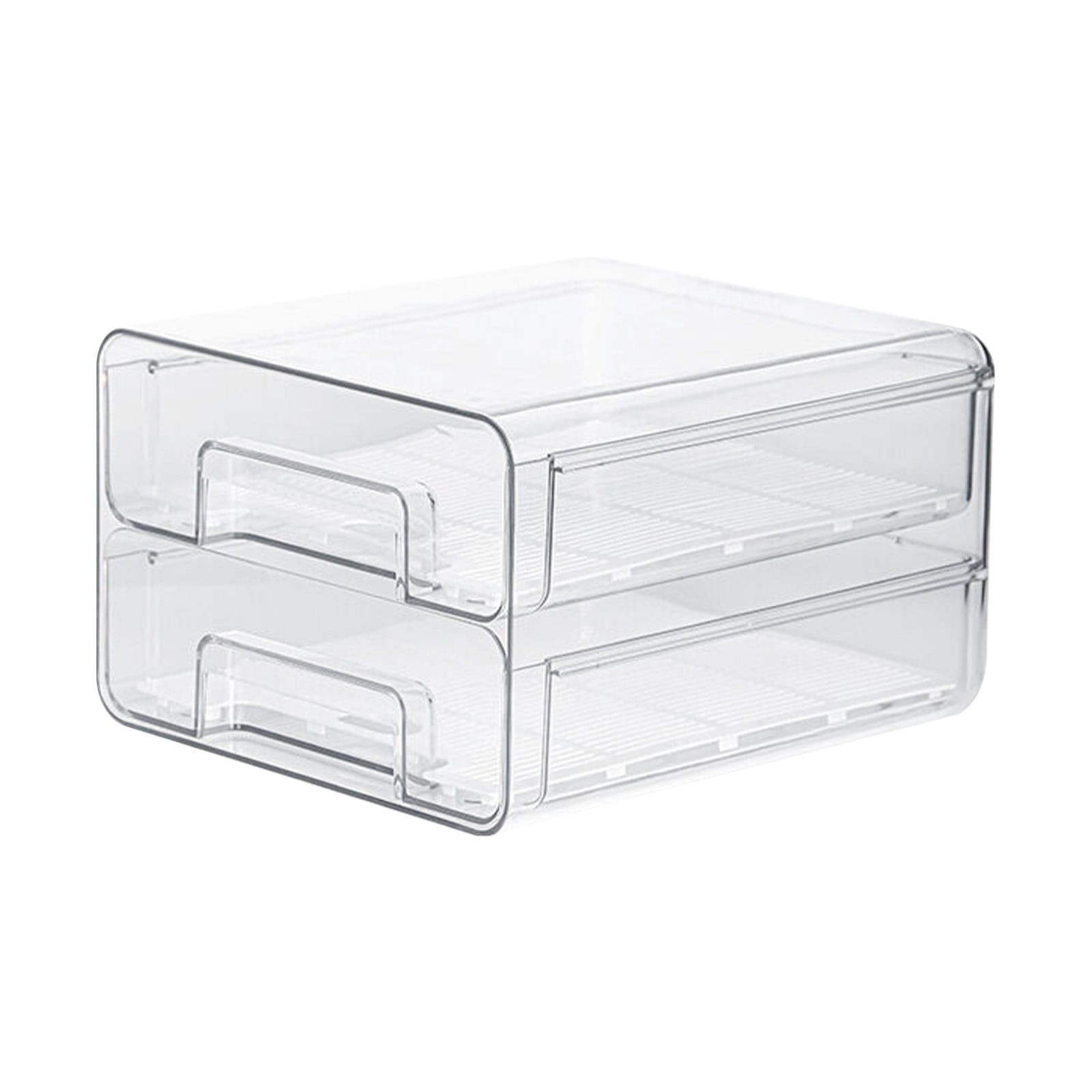 Miyuadkai Refrigerator Storage Box with Lid Stackable Pull Out Fridge ...