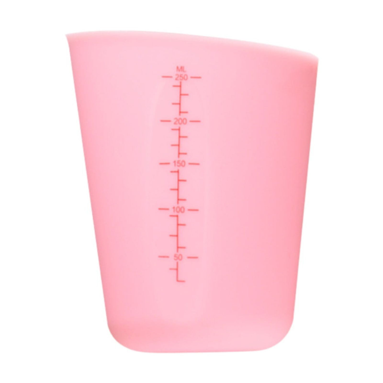 Miyuadkai Silicone Flexible Measuring Cup 250Ml Pink - Scale Measuring ...