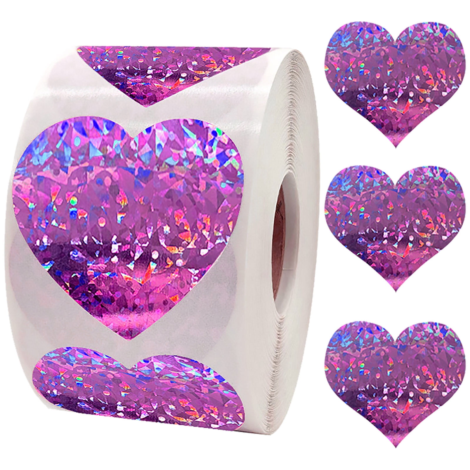Miyuadkai Stickers Clearance 500 Sheets/Roll Pack Purple Heart ...