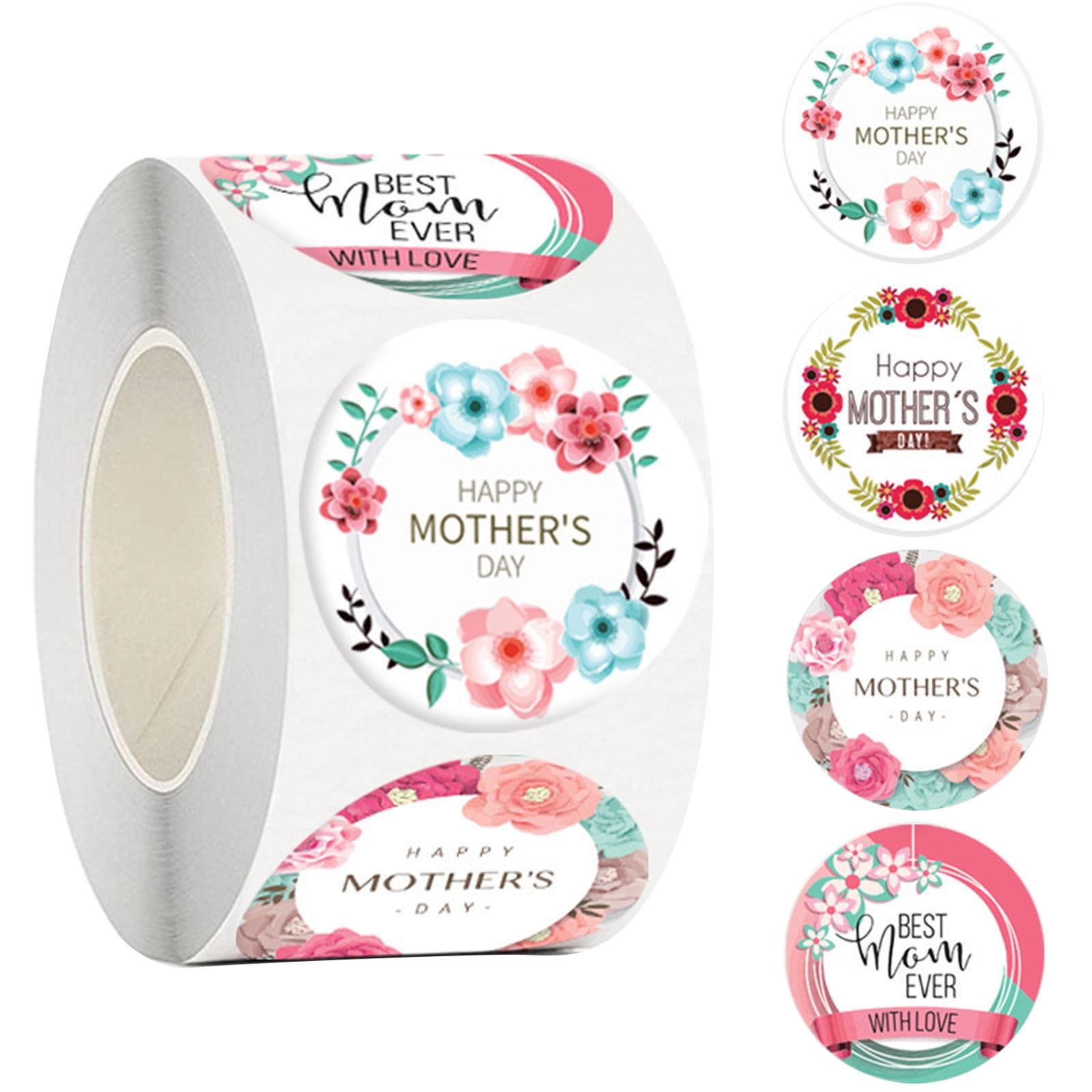 Miyuadkai Stickers Happy Mother'S Day Gift Stickers Sweet Hot Pink ...