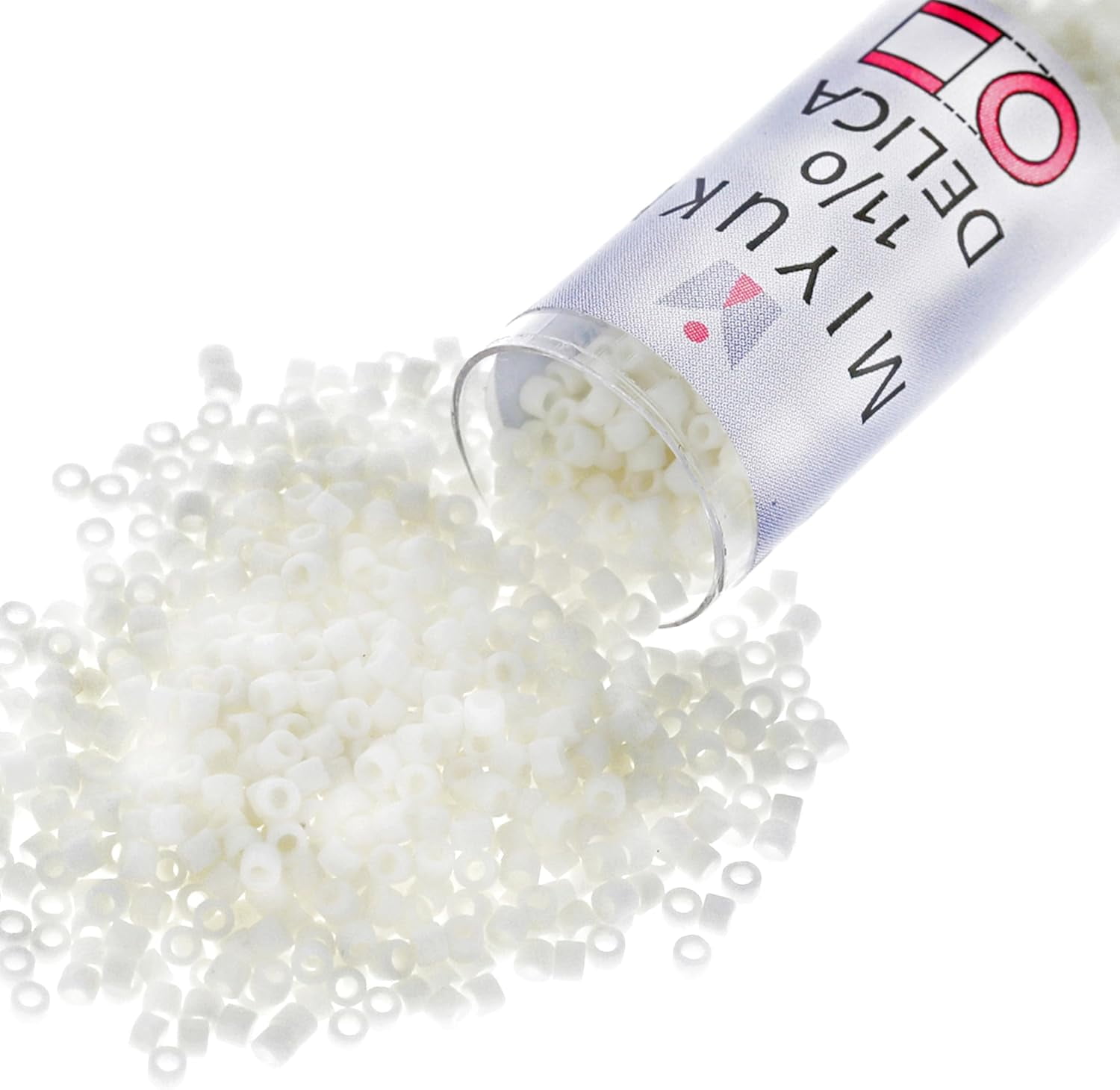 Miyuki Delica Seed Beads – Size 11/0 (1.6 mm), DB0352, Matte Ivory, 7.2 ...