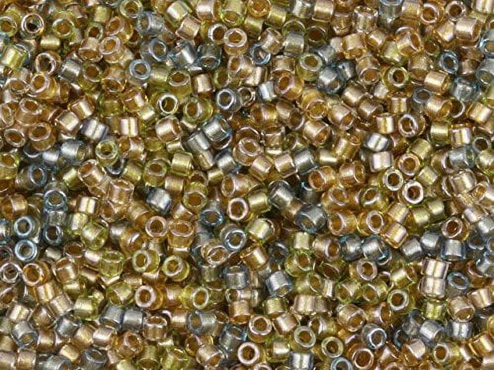 Miyuki Delica Seed Bead 11/0 DB981, Lined Metallic Mix, 50 Gram ...