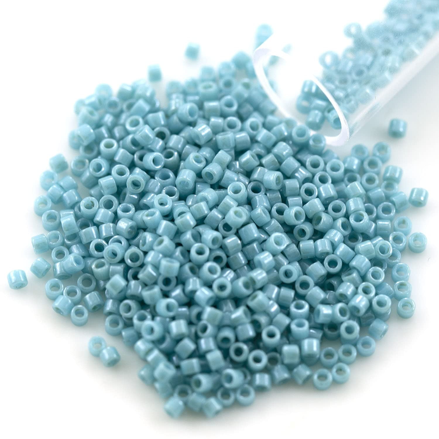 Miyuki Delica Seed Bead 11/0 Opaque Light Peacock Glazed Luster ...