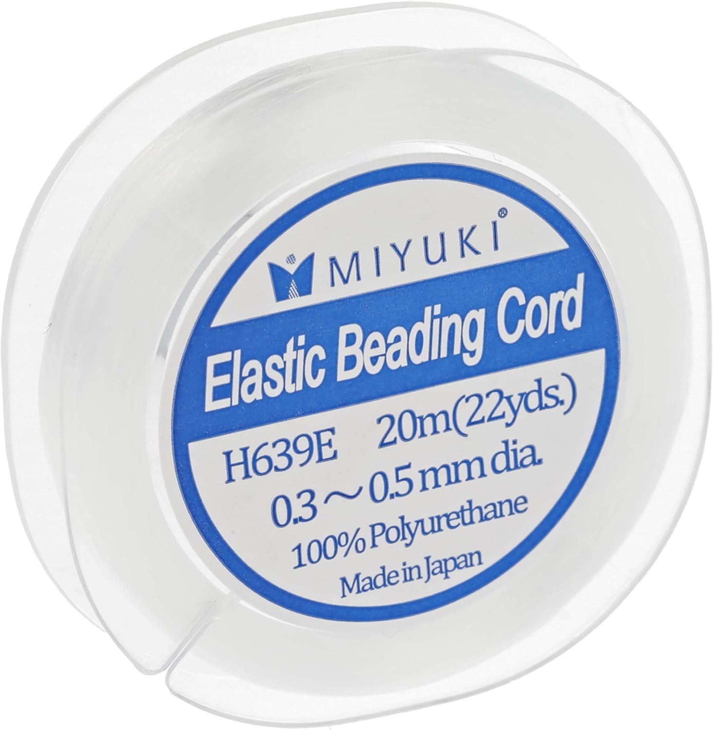 Miyuki Elastic Beading Cord – Clear, 0.5 mm Diameter, 20 m Spool ...