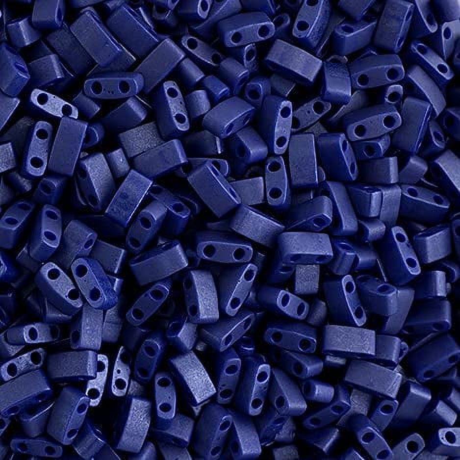 Miyuki Half Tila Miyuki TILA Half Cut 5x2.3mm 2 Hole Cobalt Opaque ...